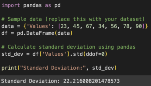 How To Calculate Standard Deviation In Python (Setup, Code, Example ...